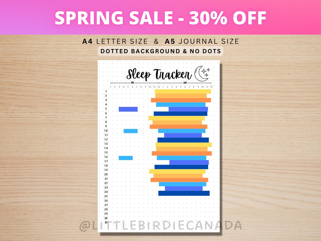 Sleep Tracker - PRINTABLE Journal Page - Monthly Sleep Tracker - Sleep ...