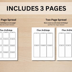 Class Birthday Tracker - PRINTABLE Teacher Planner Page - Birthday List ...