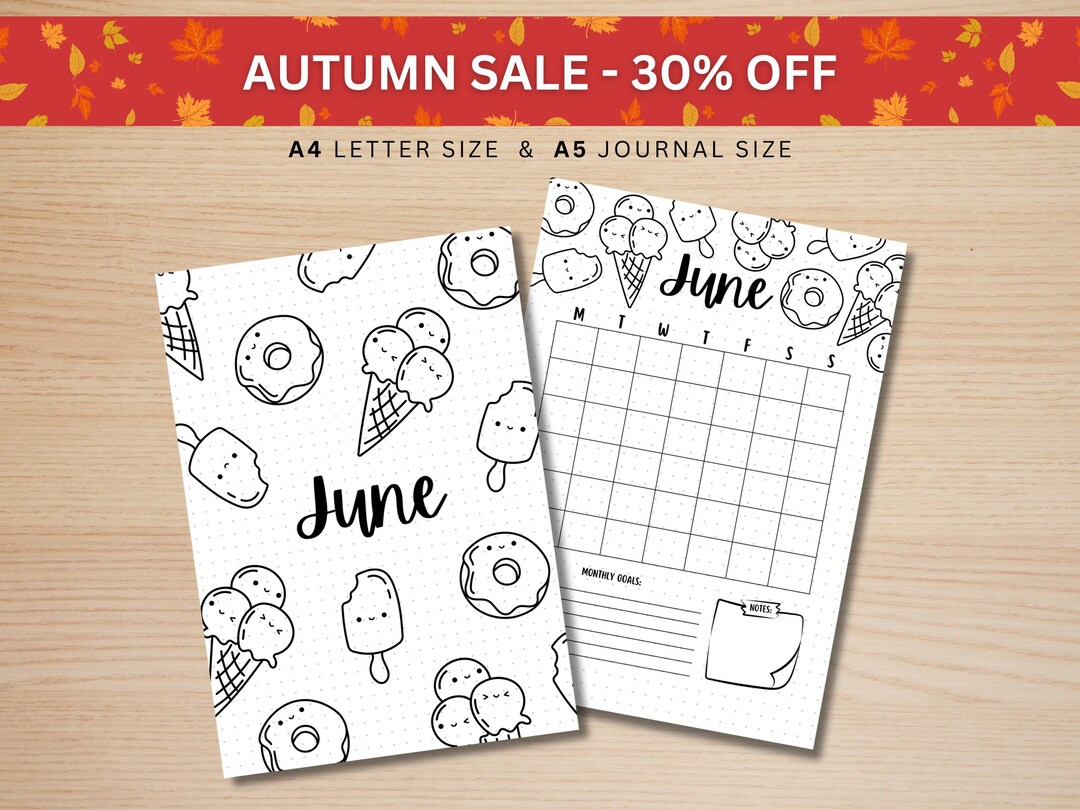 June Title Page June Calendar PRINTABLE Calendar Printable Title Page ...
