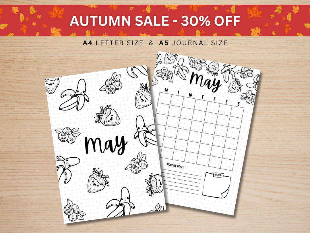 May Title Page May Calendar PRINTABLE Calendar Printable Title Page ...