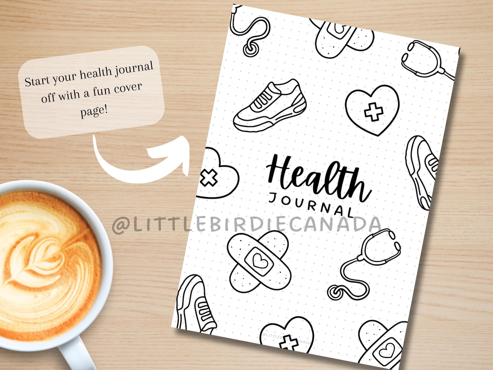 Health Journal Title Page - PRINTABLE Journal Page - Health Journal ...