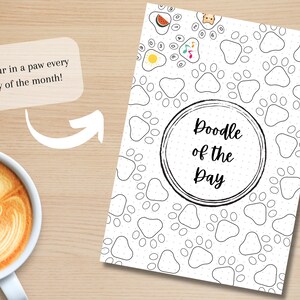 Paw Print Doodle of the Day - PRINTABLE Journal Page - Planner Page ...