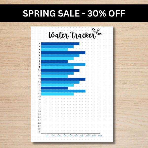 Daily Water Tracker Printable - Etsy