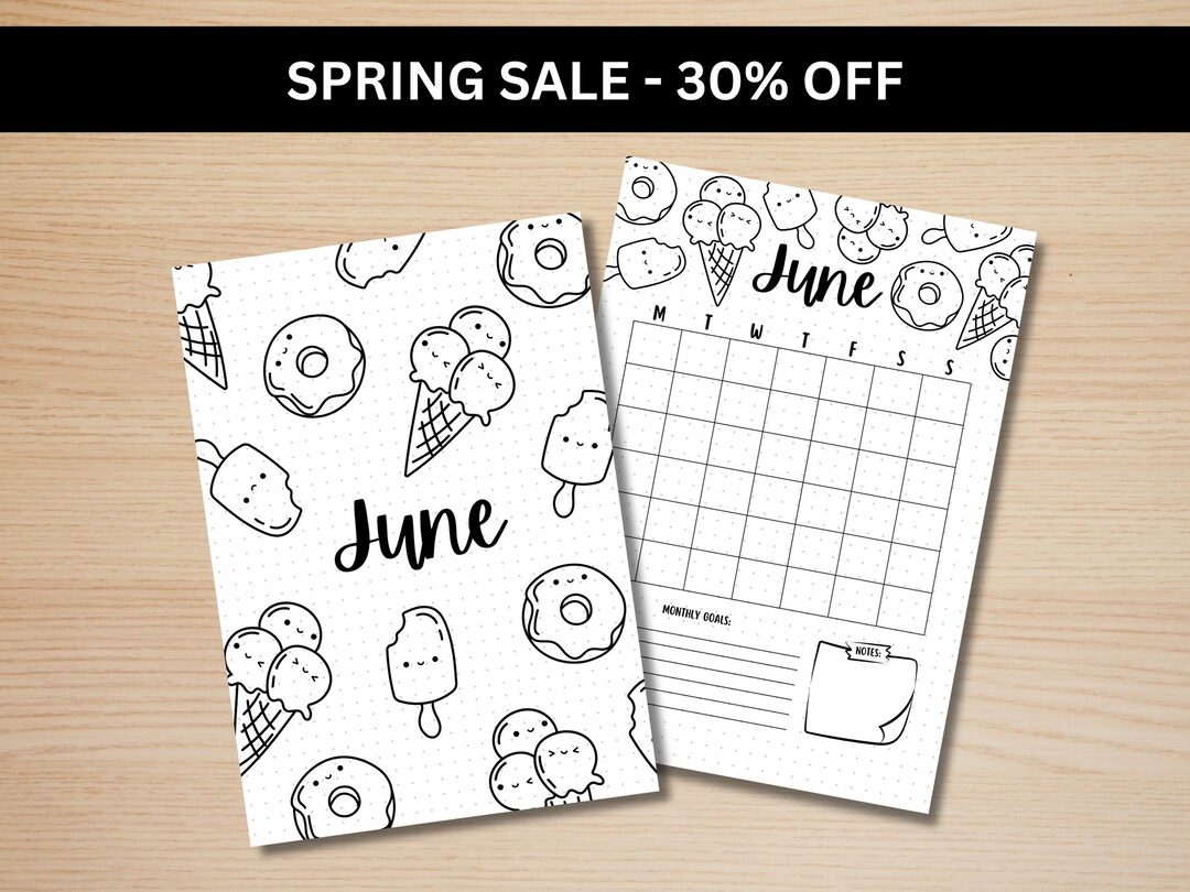 June Title Page June Calendar PRINTABLE Calendar Printable Title Page ...