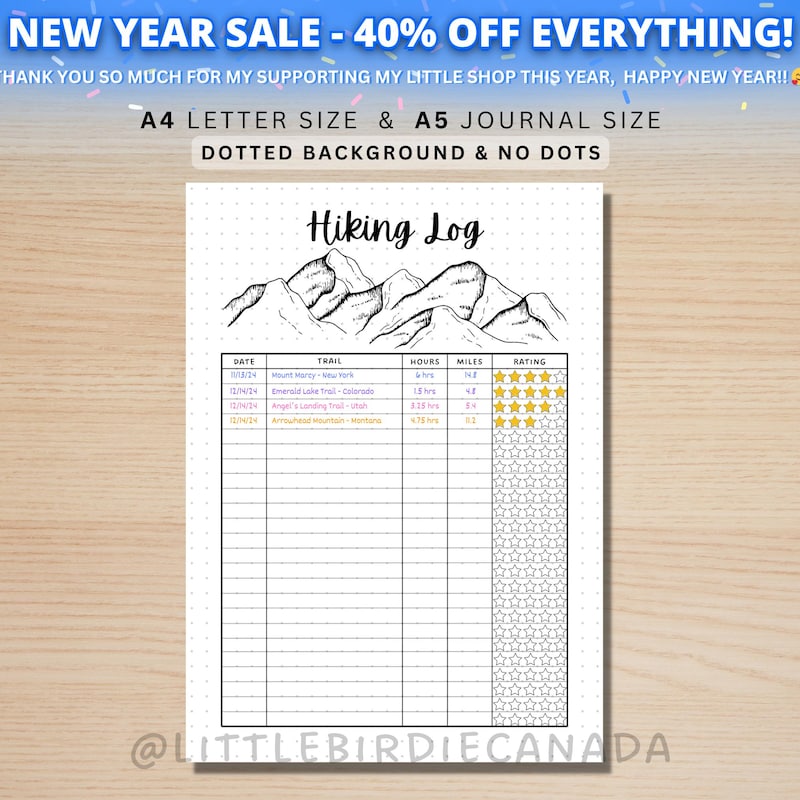 Daily Journal for Hiking - Etsy