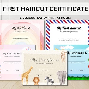 My First Haircut Certificate First Haircut Keepsake First Hair Cut ...