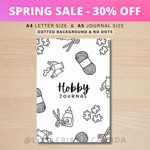 Hobby Journal Title Page - PRINTABLE Journal Page - Hobby Journal Cover ...