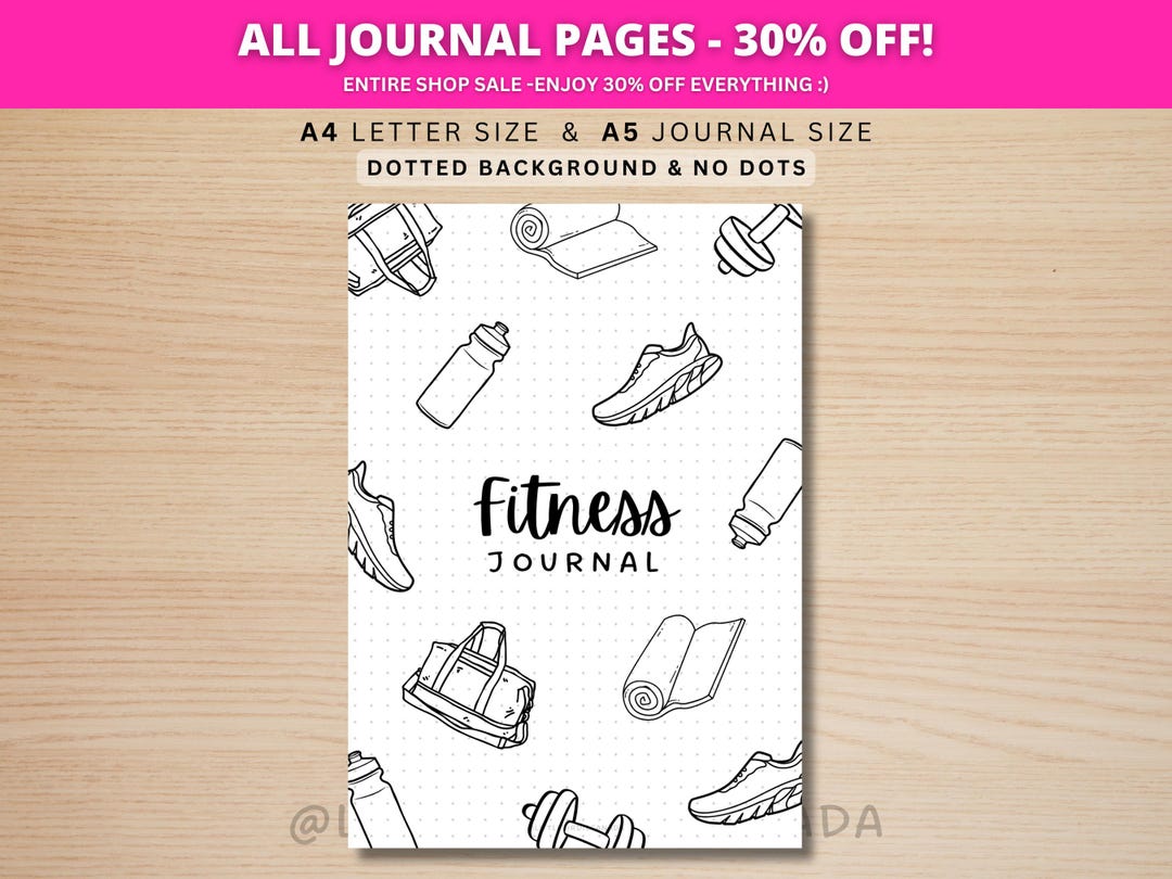 Fitness Journal Title Page - PRINTABLE Fitness Journal Page - Fitness ...