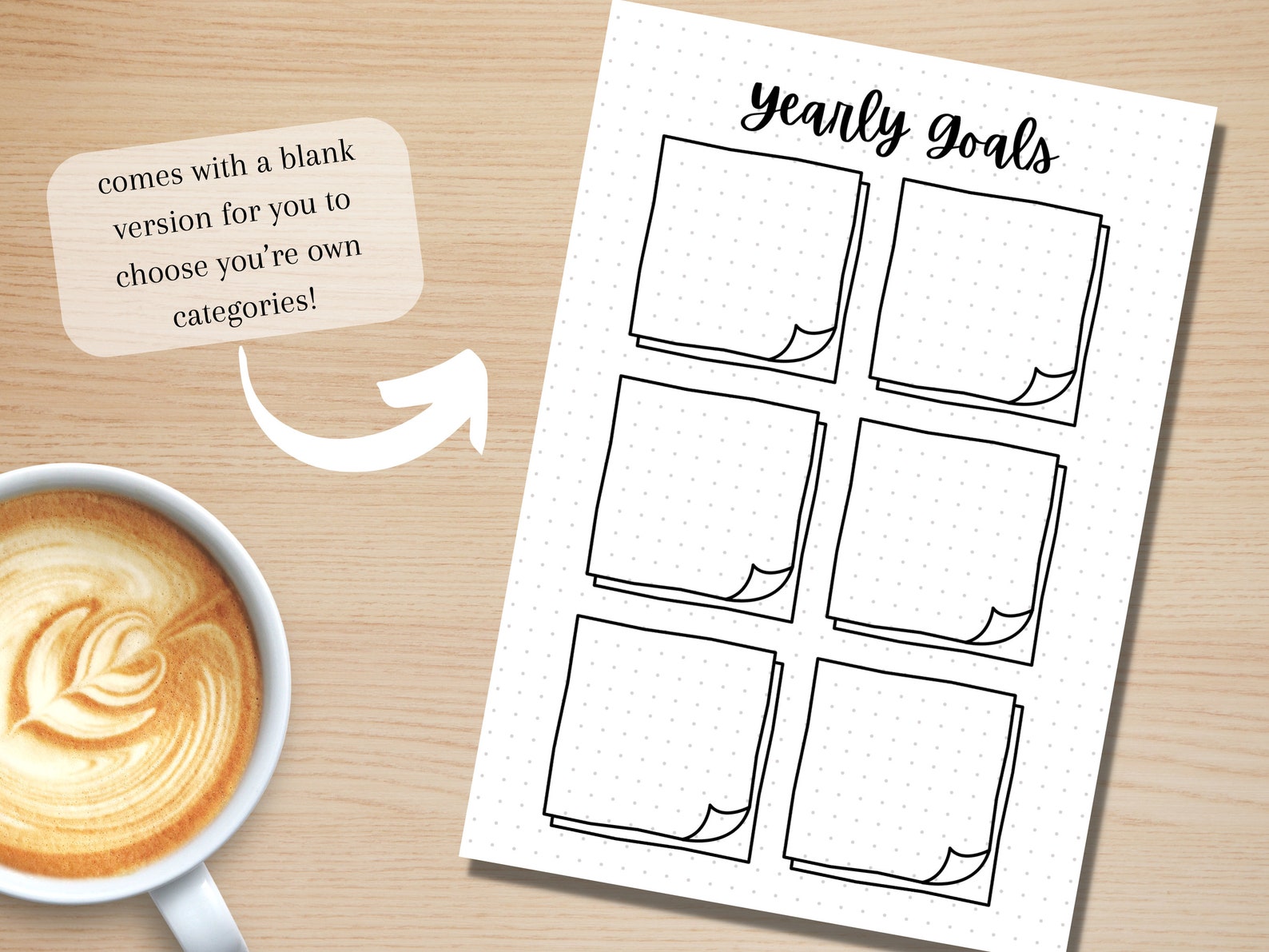 Yearly Goal Tracker - PRINTABLE Journal Page - Planner Page - Goal ...