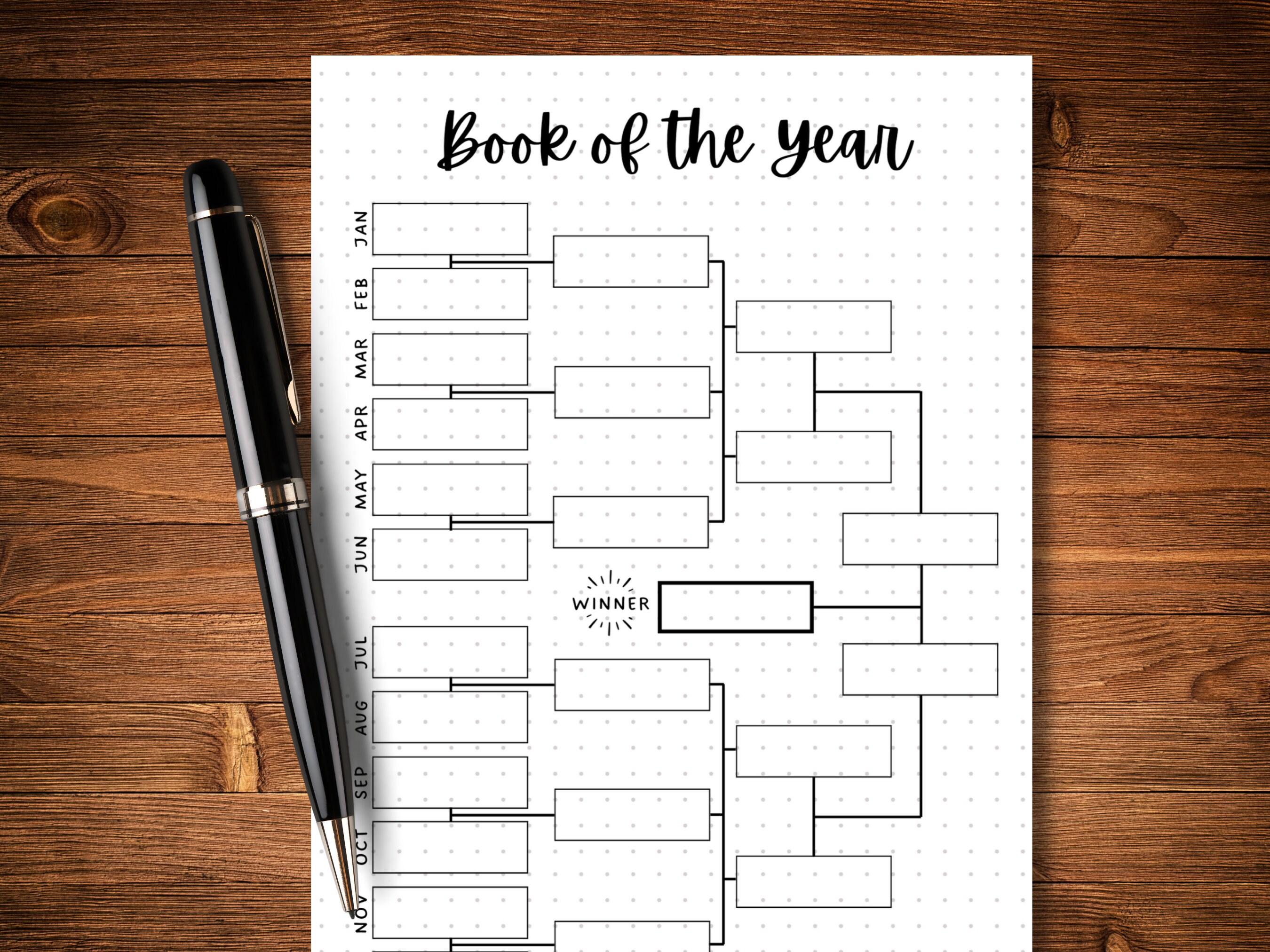 Book of the Year - PRINTABLE Journal Page - Planner Page - Book Journal ...