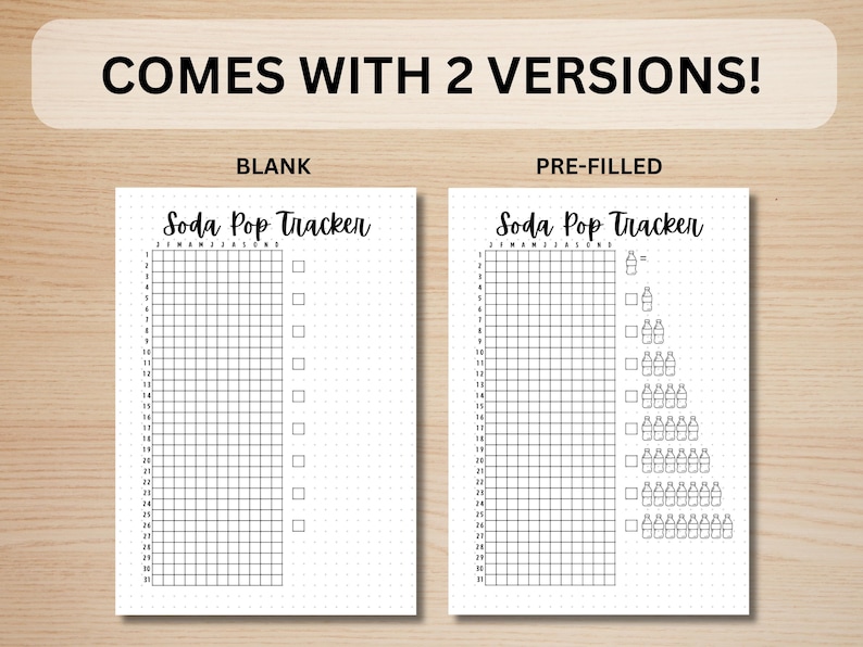 Soda Pop Tracker - PRINTABLE Journal Page - Health Tracker - Caffeine ...