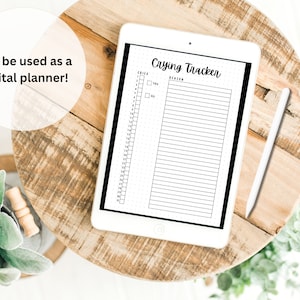 Crying Tracker - PRINTABLE Journal Page - Planner Page - Crying Log ...