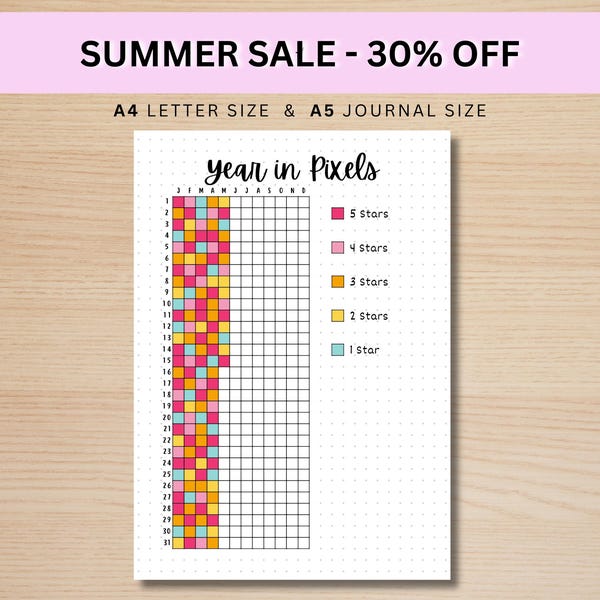 A Year in Pixels - Etsy