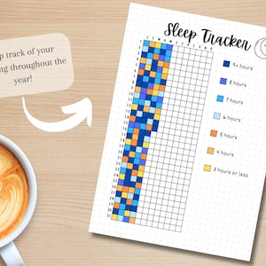 Sleep Tracker Yearly - PRINTABLE Journal Page - Planner Page - Track ...