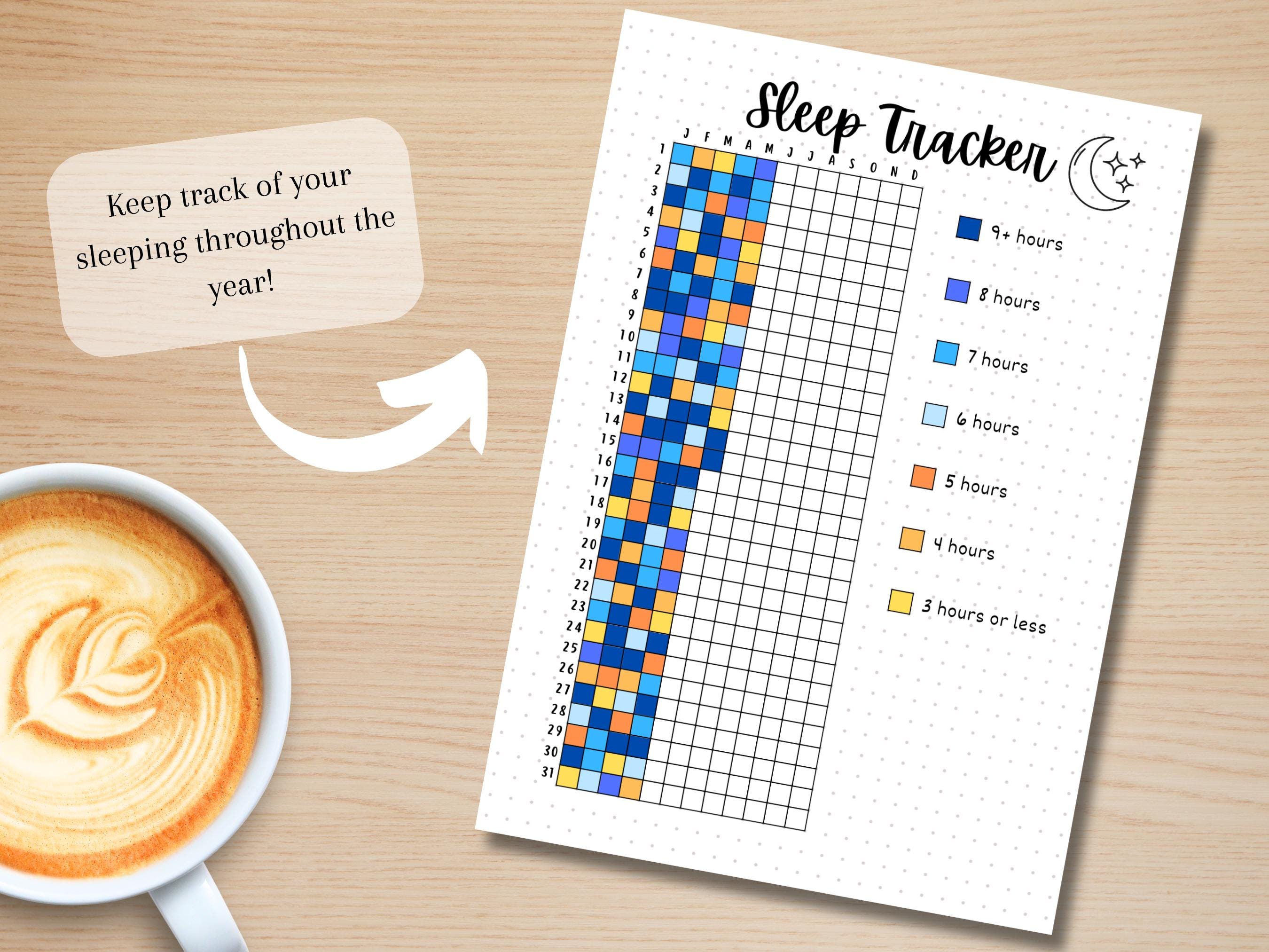 Sleep Tracker Yearly - PRINTABLE Journal Page - Planner Page - Track ...