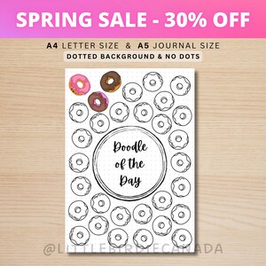 Donut Doodle of the Day - PRINTABLE Journal Page - Planner Page ...