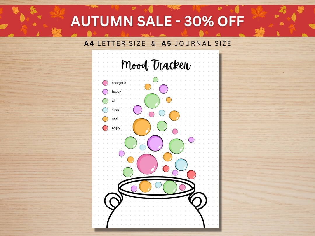 Buy Cauldron Mood Tracker PRINTABLE Journal Page Planner Page Daily ...