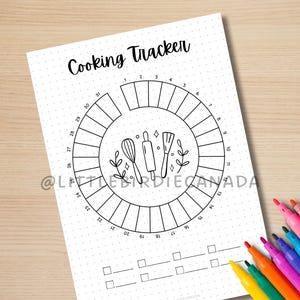 Cooking Tracker - PRINTABLE Journal Page - Planner Page - Tracking ...