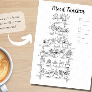 Plant Mood Tracker - PRINTABLE Journal Page - Planner Page - Feeling ...