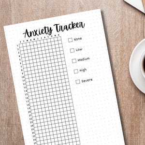 Anxiety Tracker - PRINTABLE Journal Page - Anxiety Log - Habit Tracker ...