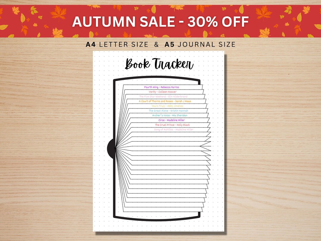 Buy Book Tracker PRINTABLE Journal Page Book Journal Reading Log ...