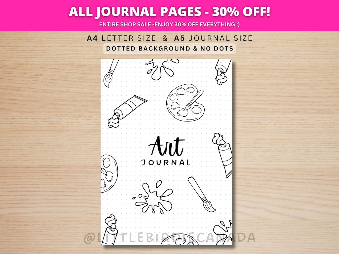 Art Journal Title Page - PRINTABLE Journal Page - Art Journal Cover ...