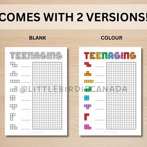 Teenaging Tracker - PRINTABLE Journal Page - Monthly Tracker - Fun ...