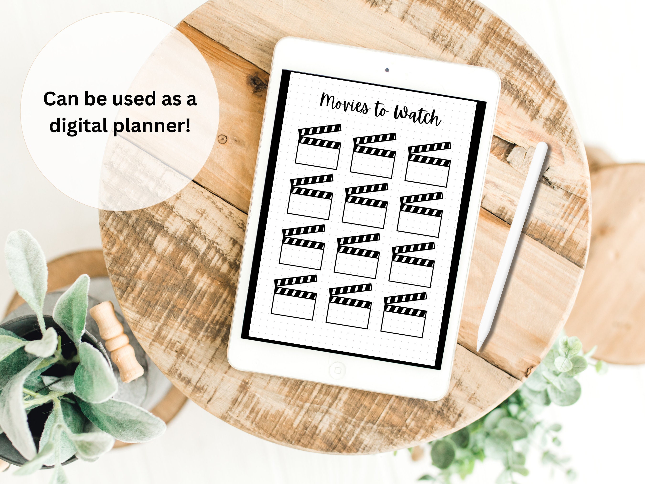 Movies to Watch - PRINTABLE Journal Page - Planner Page - Movie ...