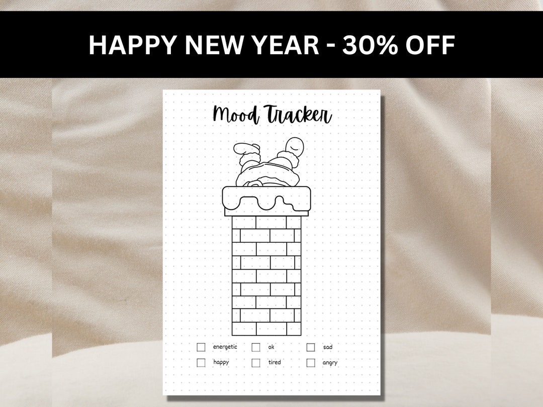 Santa Mood Tracker A5 Journal Page PRINTABLE Tracker Daily Tracker ...