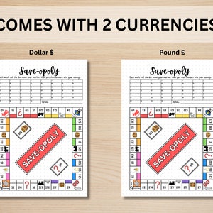 Saveopoly Savings Challenge PRINTABLE Journal Page Printable Savings ...
