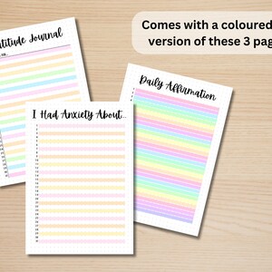 Mental Health Trackers Bundle PRINTABLE Journal Pages Digital Planner ...