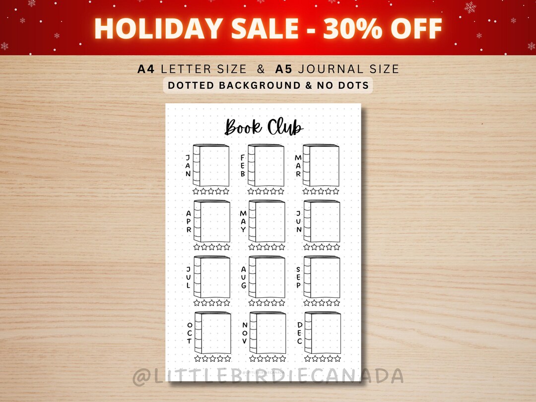 Book Club Book Tracker PRINTABLE Journal Page Book Club Reading Log ...