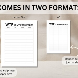 WTF is My Password Tracker - Password Log - Password Organizer ...