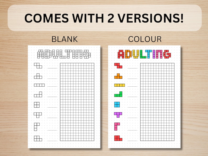 Adulting Tracker - PRINTABLE Journal Page - Monthly Tracker - Fun Habit ...