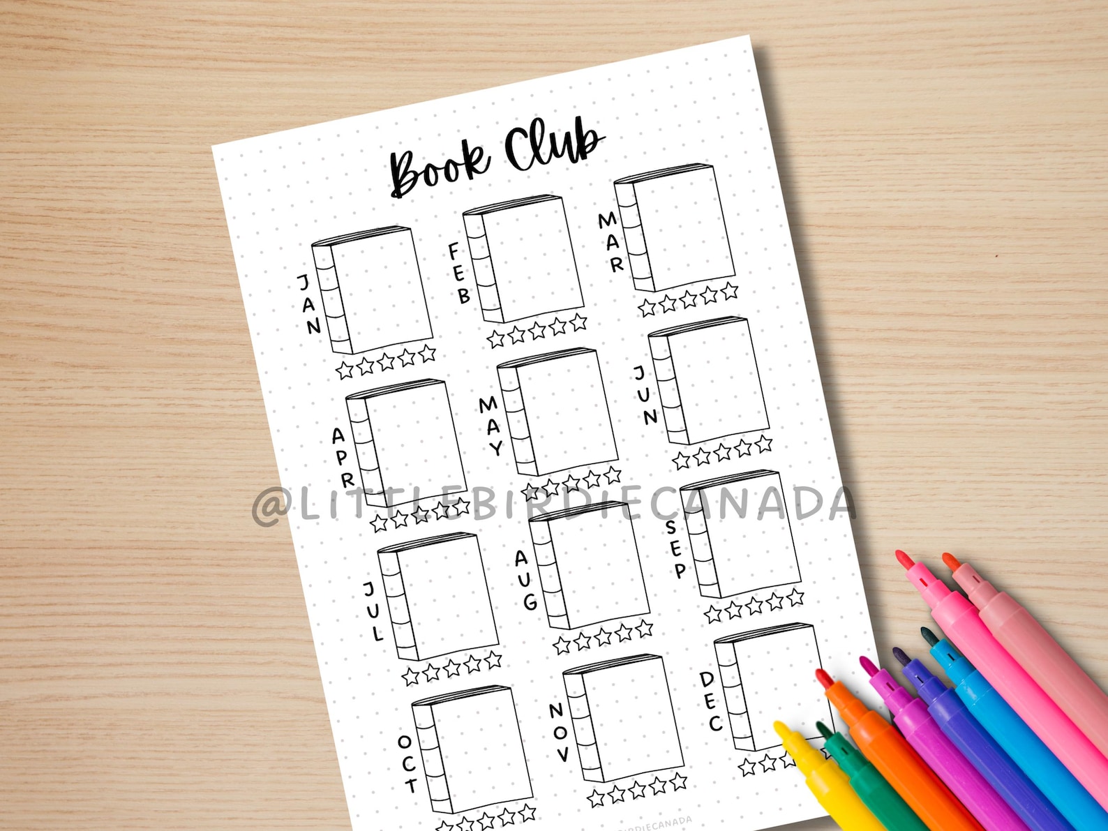 Book Club Book Tracker - PRINTABLE Journal Page - Book Club - Reading ...