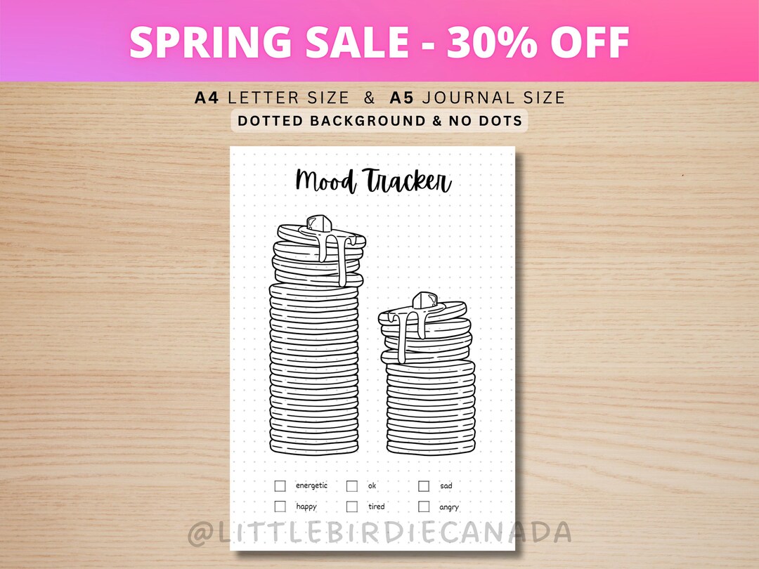 Pancake Mood Tracker - PRINTABLE Journal Page - Planner Page - Feelings ...