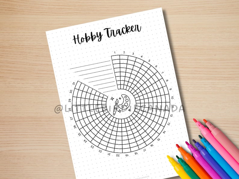 Hobby Tracker - PRINTABLE Journal Page - Habit Tracker - Hobby Journal ...