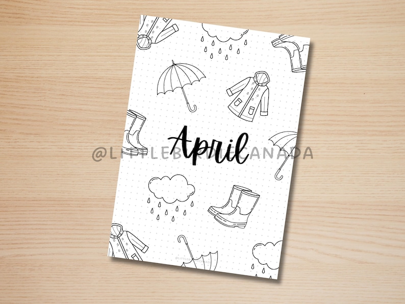 April Title Page and Calendar - PRINTABLE Calendar - April Showers ...