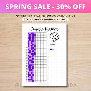 Seizure Tracker - PRINTABLE Journal Page - Medical Tracker - Track ...