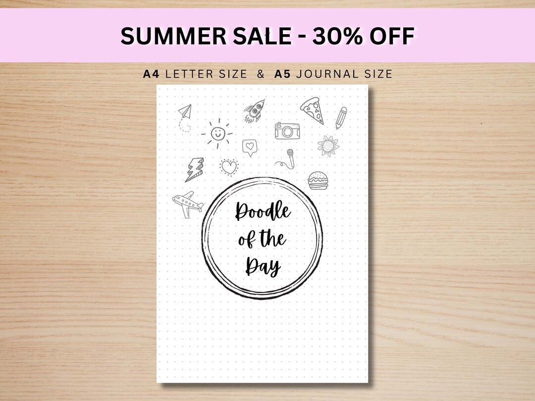 Doodle of the Day PRINTABLE Journal Page Planner Page Drawing Page ...