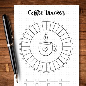 Coffee Tracker - PRINTABLE Journal Page - Planner - Health Tracker ...