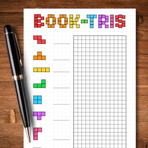 Book-tris Tracker - PRINTABLE Journal Page - Planner Page - Reading ...