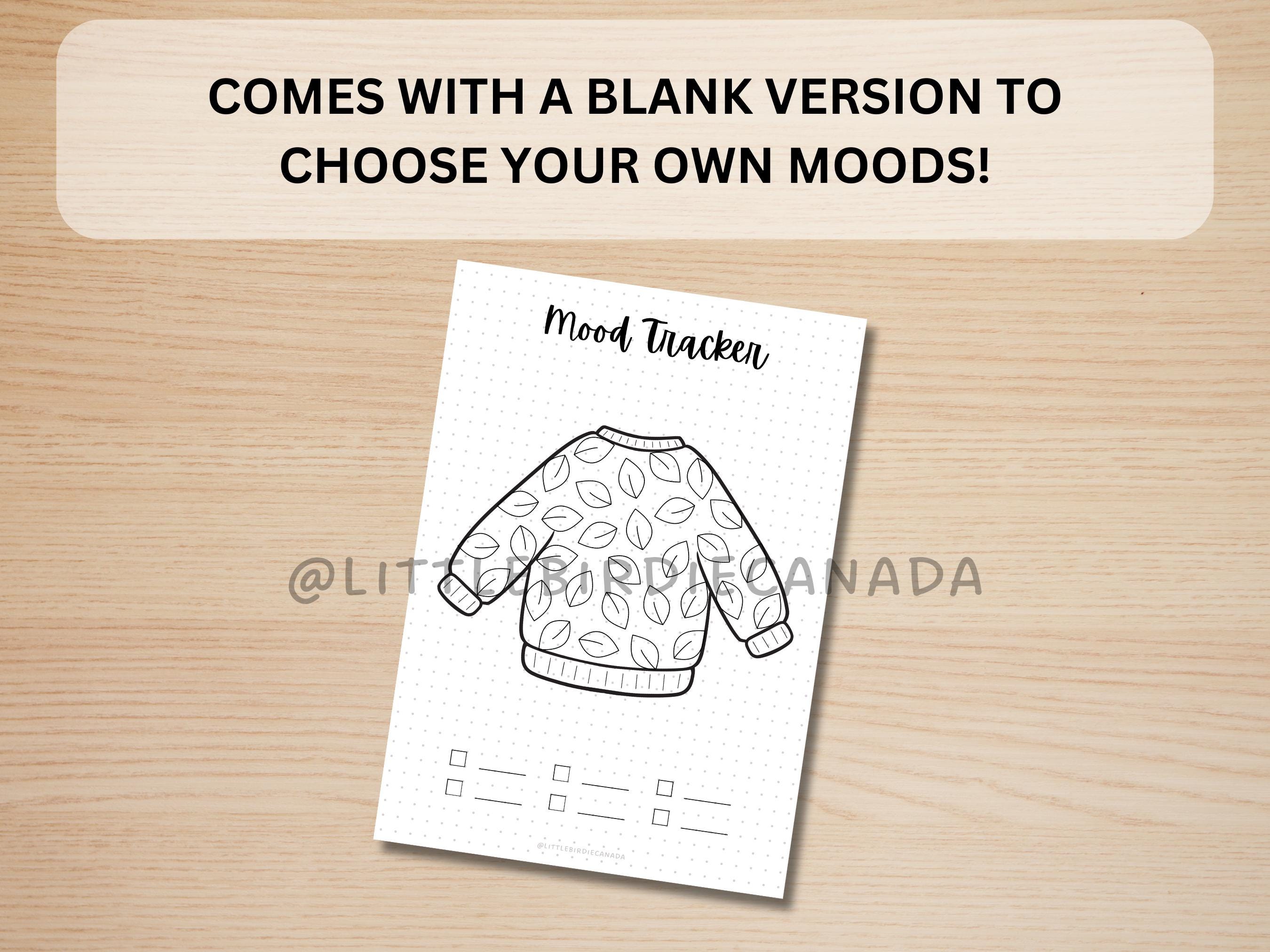 Sweater Mood Tracker - PRINTABLE Journal Page - Sweater Weather Theme ...