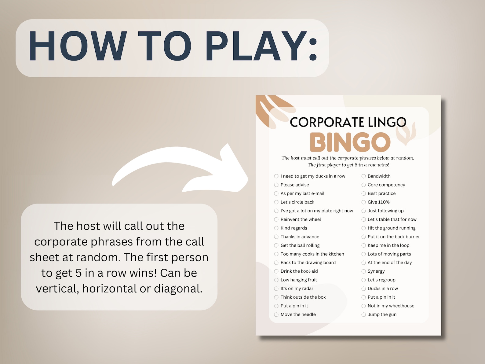 Corporate Lingo Bingo Work Bingo Networking Bingo Workplace Bingo Work ...