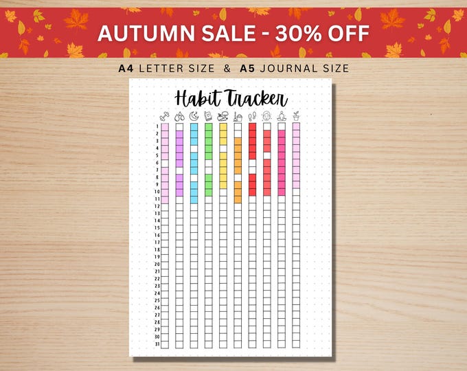 Adulting Tracker PRINTABLE Journal Page Monthly Tracker Fun Habit ...
