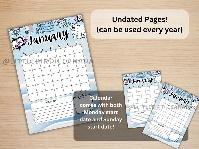 January Journal Bundle - Winter Sports - PRINTABLE Journal Pages - PRE ...