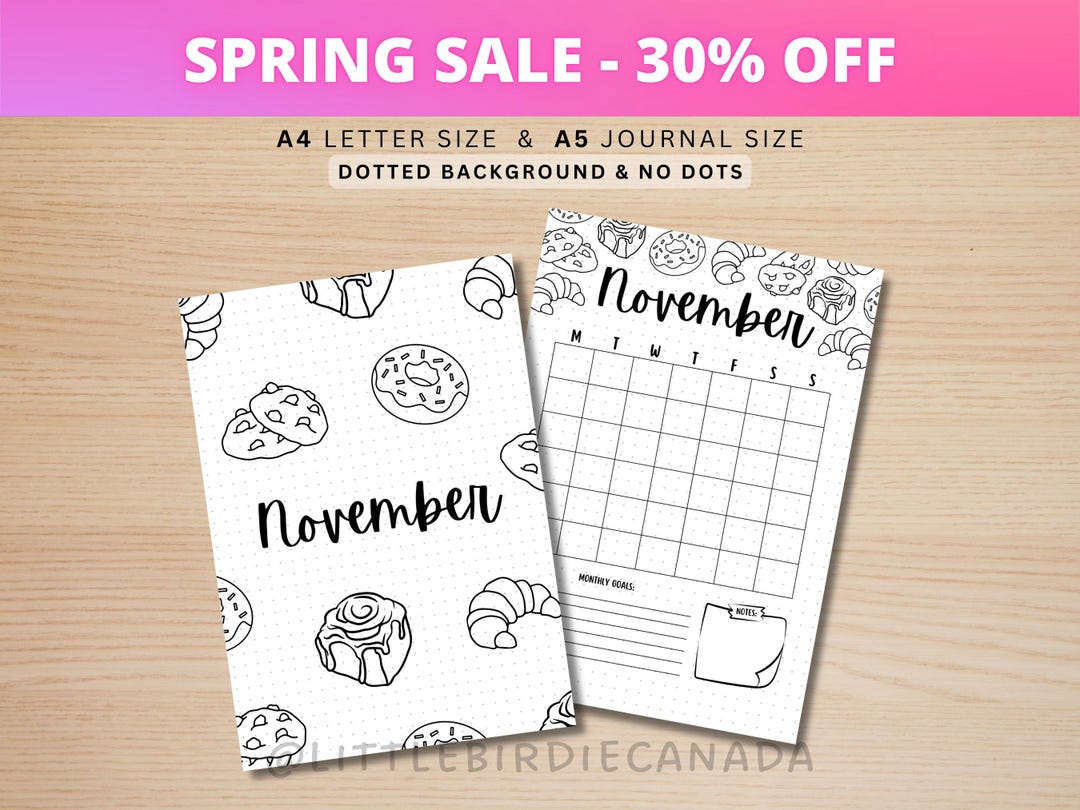 November Title Page - November Calendar - PRINTABLE Calendar ...