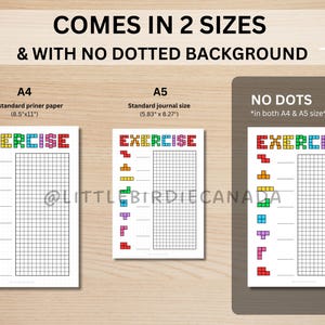 Exercising Tracker - PRINTABLE Journal Page - Monthly Tracker - Habit ...