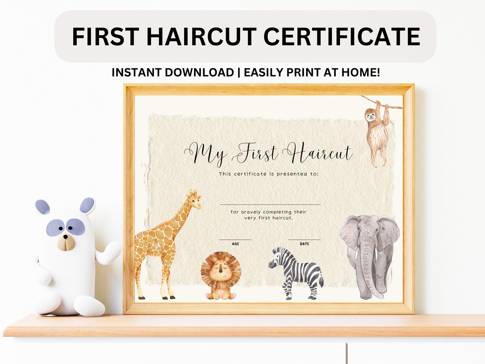 My First Haircut Certificate First Haircut Keepsake First Hair Cut ...