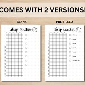 Sleep Tracker Yearly - PRINTABLE Journal Page - Planner Page - Track ...